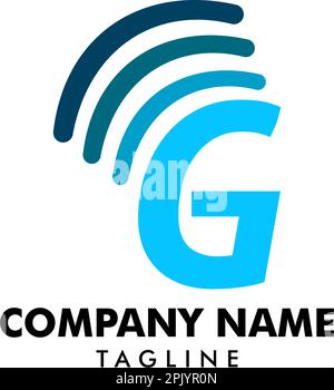 ECG circle letter logo design with circle and ellipse shape. ECG ...