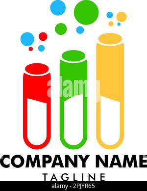 Lab tube vector icon logo design Stock Vector Image & Art - Alamy