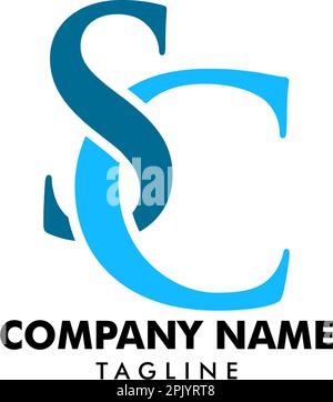Initial SC logo template with modern frame. Minimalist SC letter logo ...