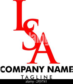 Initial Letter LSA Logo Template Design Stock Vector Image & Art - Alamy