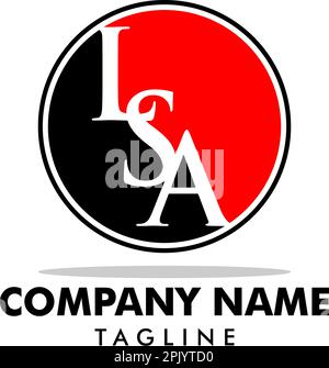 Initial Letter LSA Logo Template Design Stock Vector Image & Art - Alamy