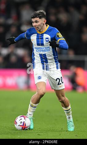 GOAL 2-1, Julio Enciso of Brighton & Hove Albion goal celebration ...