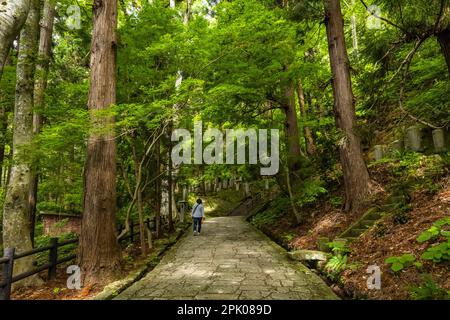 Risshakuji Temple, Yamadera temples, approach pass, Yamadera, Yamagata ...