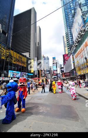 Costumed characters at Times Square, in Manhattan, New York City Stock ...