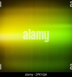 Colorful shiny brushed metal. Gradient from yellow to green. Horizontal ...