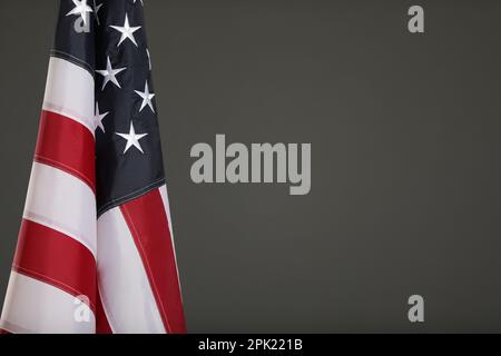 USA flag on grey background Stock Photo - Alamy
