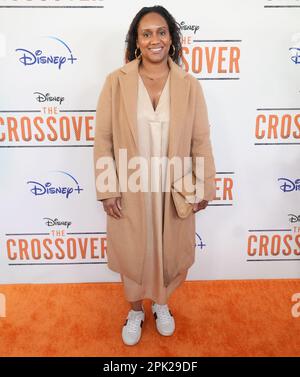 Erika Harrison arrives at the Disney+ Original Series' THE CROSSOVER ...