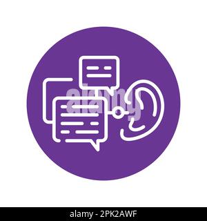 Rumors olor line icon. Pictogram for web page Stock Vector Image & Art ...