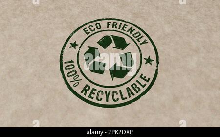 Eco friendly recycling stamp icons in few color versions. Environment ...