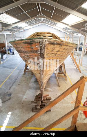 Artisanal wood shipyard warehouse Stock Photo - Alamy