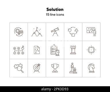 Strategy Roadmap icon set. Monochrome simple Strategy Roadmap icon ...