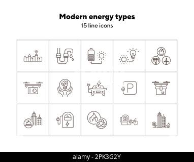 Modern energy types icons Stock Vector Image & Art - Alamy