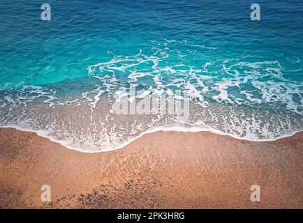 Blue Atlantic Ocean water hits the cliffs of Dingle Peninsula in ...
