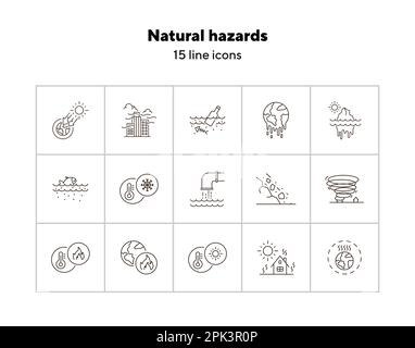Natural hazards icons Stock Vector Image & Art - Alamy