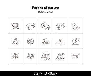 Forces of nature icons Stock Vector Image & Art - Alamy