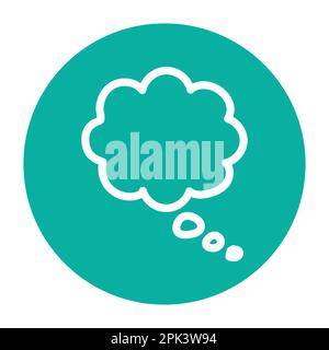 Speech bubble amorphous form color line icon. Communication cloud ...