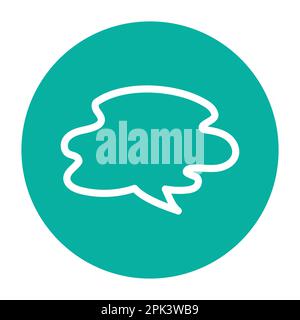 Speech bubble amorphous form color line icon. Communication cloud ...