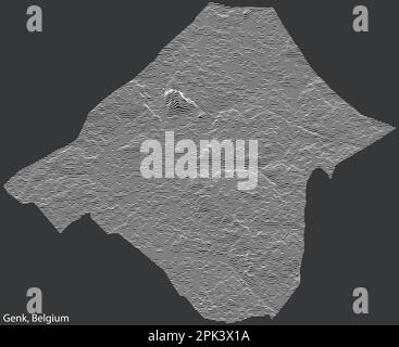 Topographic relief map of GENK, BELGIUM Stock Vector Image & Art - Alamy
