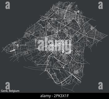 Street roads map of GENK, BELGIUM Stock Vector Image & Art - Alamy