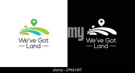Unique and modern land sale logo design Stock Vector Image & Art - Alamy
