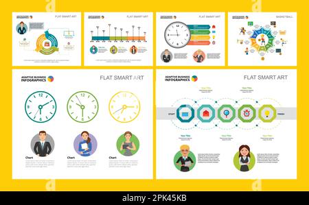 Colorful diagrams set for presentation slide templates Stock Vector ...