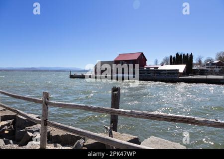 The Old Dock Lake Champlain in New York Stock Photo - Alamy