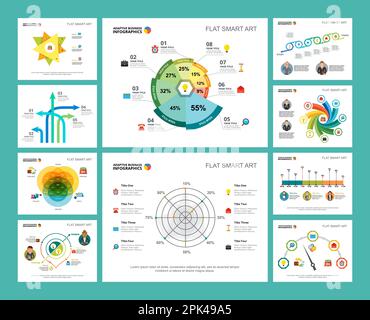 Colorful accounting or production concept infographic charts set Stock ...