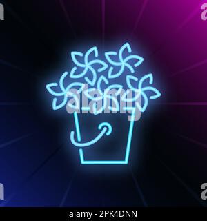 Bucket with flowers neon sign Stock Vector Image & Art - Alamy