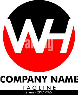 WH logo. W H design. White WH letter. WH/W H letter logo design ...
