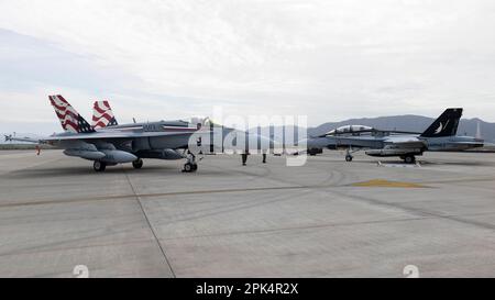 U.S. Marine Corps F/A-18s with Marine Fighter Attack Squadron (VMFA ...