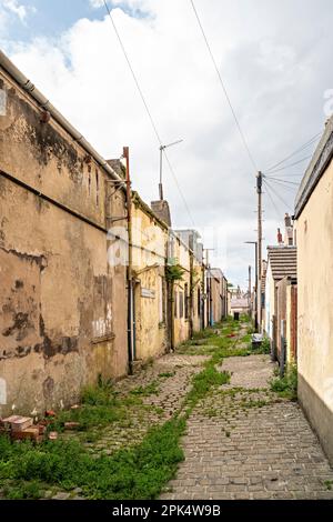 Backstreet alley behind old house in the Chinese village Stock Photo ...