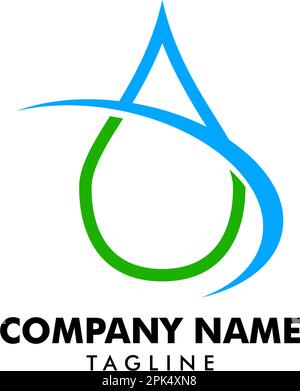 Water drop swoosh logo concept design. Symbol graphic template element ...