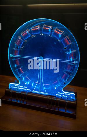 Alternating current polyphase induction motor model is displayed during ...