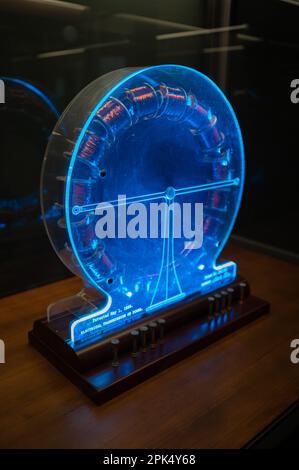Magnetic induction motor at Nikola Tesla exhibition Stock Photo - Alamy