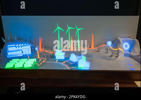 Interactive model of hydroelectric plant at Nikola Tesla exhibition ...
