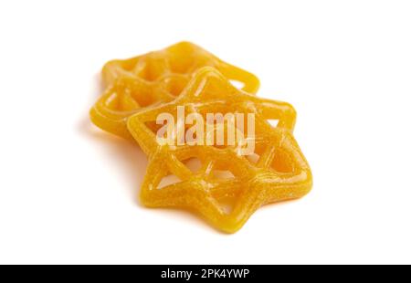 Uncooked Star Fryums Isolated on a White Background Stock Photo - Alamy