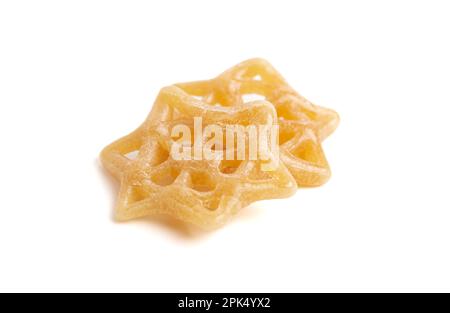 Uncooked Star Fryums Isolated on a White Background Stock Photo - Alamy