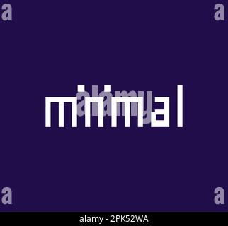 Minimal font or letter logo design isolated on white Stock Vector Image ...