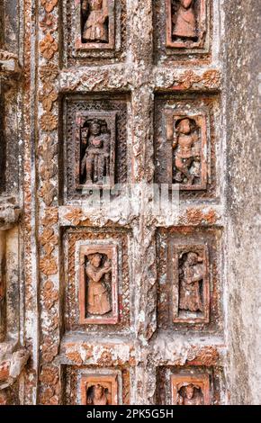 Carvings at Lalji Temple in the Kalna Rajbari Complex of Hindu temples ...