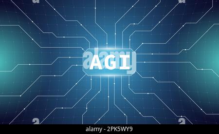 Artificial general intelligence logo. AGI brain simple sign. Vector ...