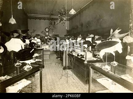 Old Victorian Edwardian shop interior at Radstock museum, Somerset ...