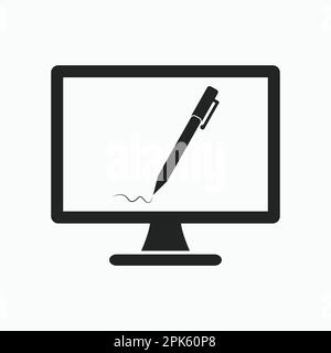 Digital signature icon. Flat style vector EPS Stock Vector Image & Art ...