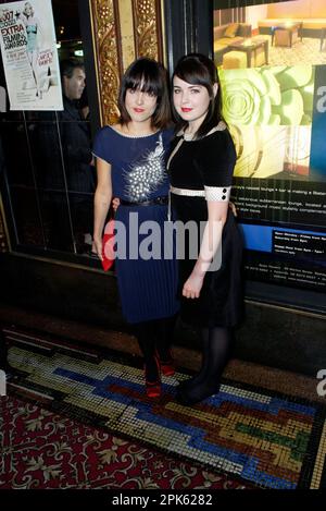 Emily Barclay (left) and Alice Bell at the 2007 Movie Extra Filmink ...