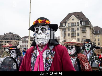 Mexico Costume at the Basel Fasnacht parade in Switzerland Stock Photo ...