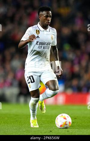 BARCELONA - APR 5: Vinicius in action during the Copa del Rey match ...