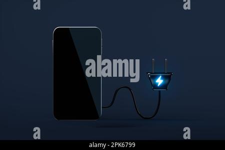 Mobile phone and live socket, 3d rendering. Digital drawing Stock Photo ...