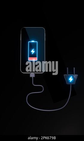 Mobile phone and live socket, 3d rendering. Digital drawing Stock Photo ...
