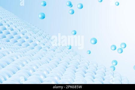 Cells floating on the skin, skin care and treatment, clothing care , 3d ...