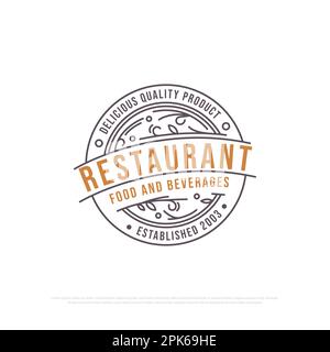 Restaurant logo, food business template for branding design vector ...