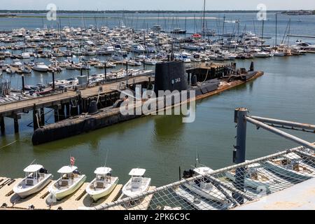 USS Clamagore SS-343 is a Balao-class submarine, presently a museum ...